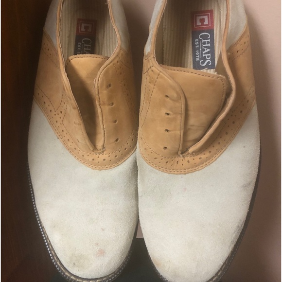 Chaps | Shoes | Vintage Suede Chaps Saddle Oxford Mens Shoes Need Laces ...